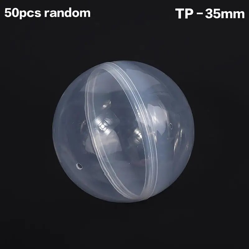 Пустые пластиковые шары капсулы 28-55 мм 35MM Transparent