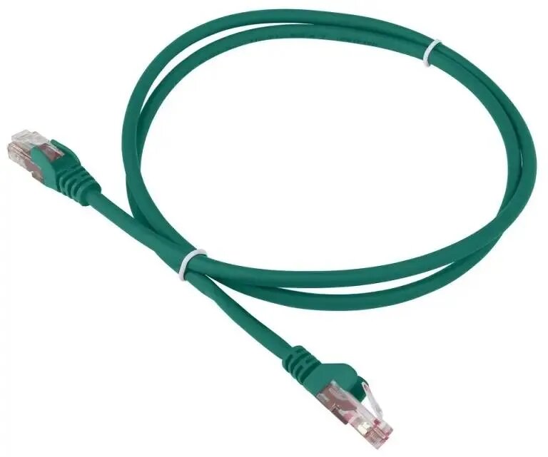 Патч-корд LanMaster вилка RJ-45, модуль RJ-45, кат.6, LSZH, 1м, зеленый