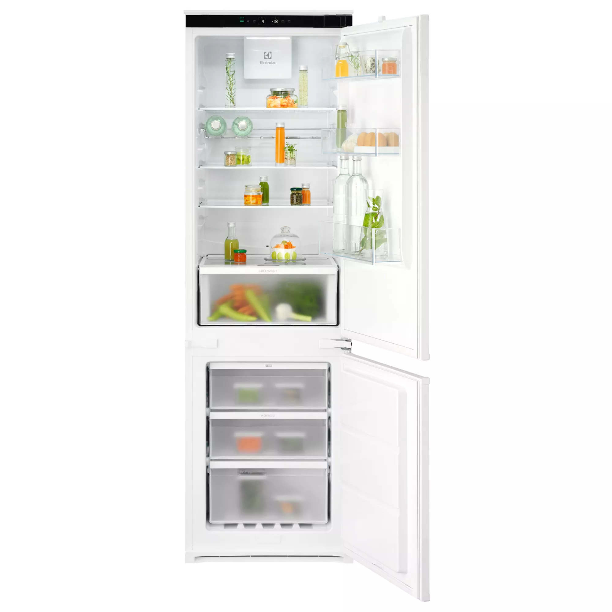 Холодильники встраиваемые ELECTROLUX E7TNGE18S, с нижней морозилкой, белый