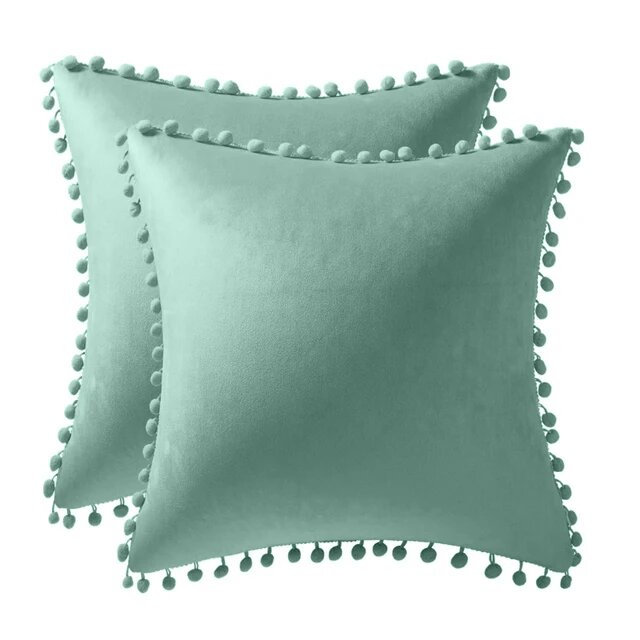 Наволочки декоративные Velvet 2 шт. Бирюзовый, 45X45cm, Lake green