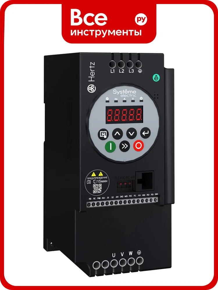 Преобразователь частоты Systeme Electric STV050 Hertz, 5,5 кВт, 380 В, ЭМС, С3 + LED панель оператора + SVPM STV050U55N4-SVPM
