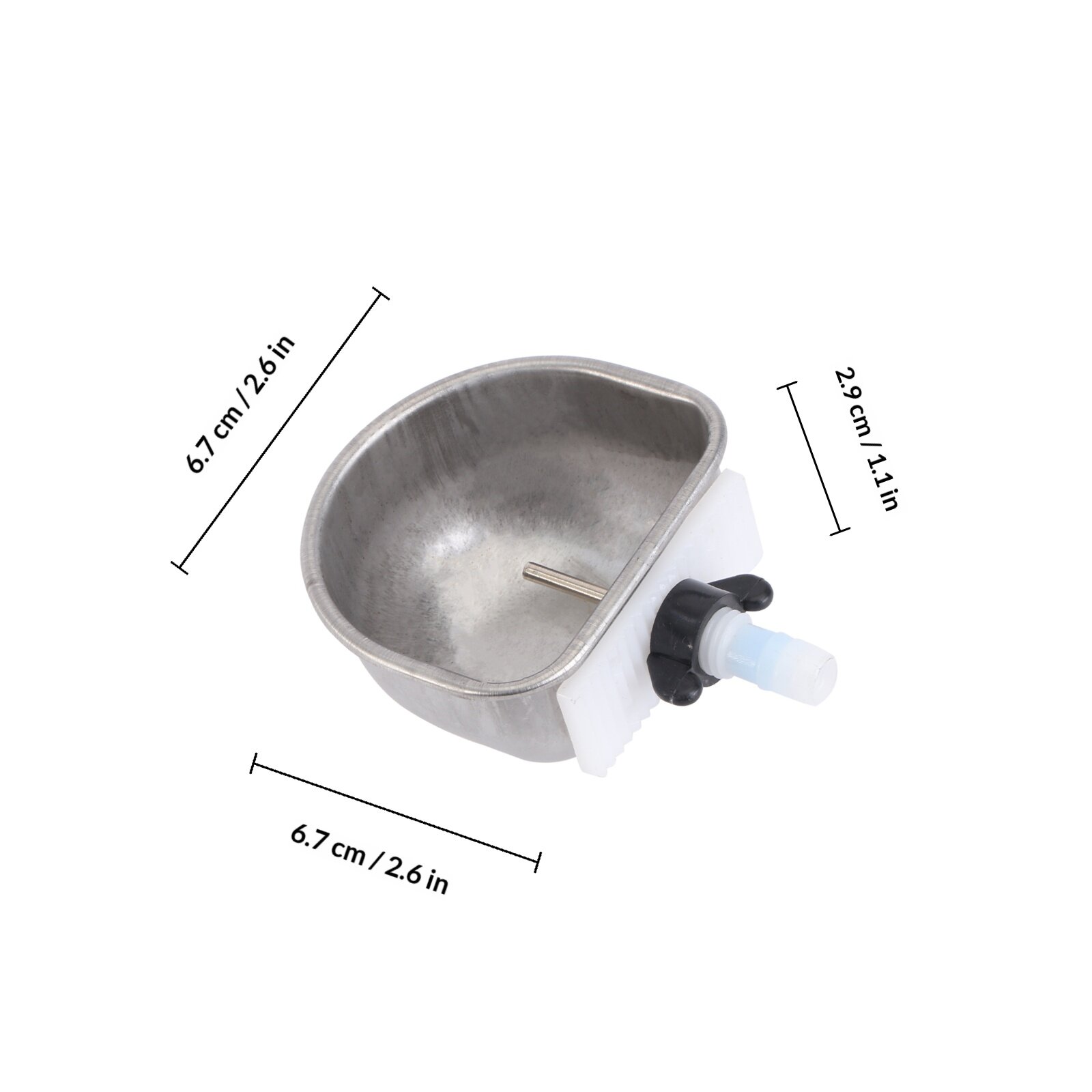 2 Набора Пет Водопояв Animal Waterbowl Домашнее Использование Серебристый 6 7x6 7 См