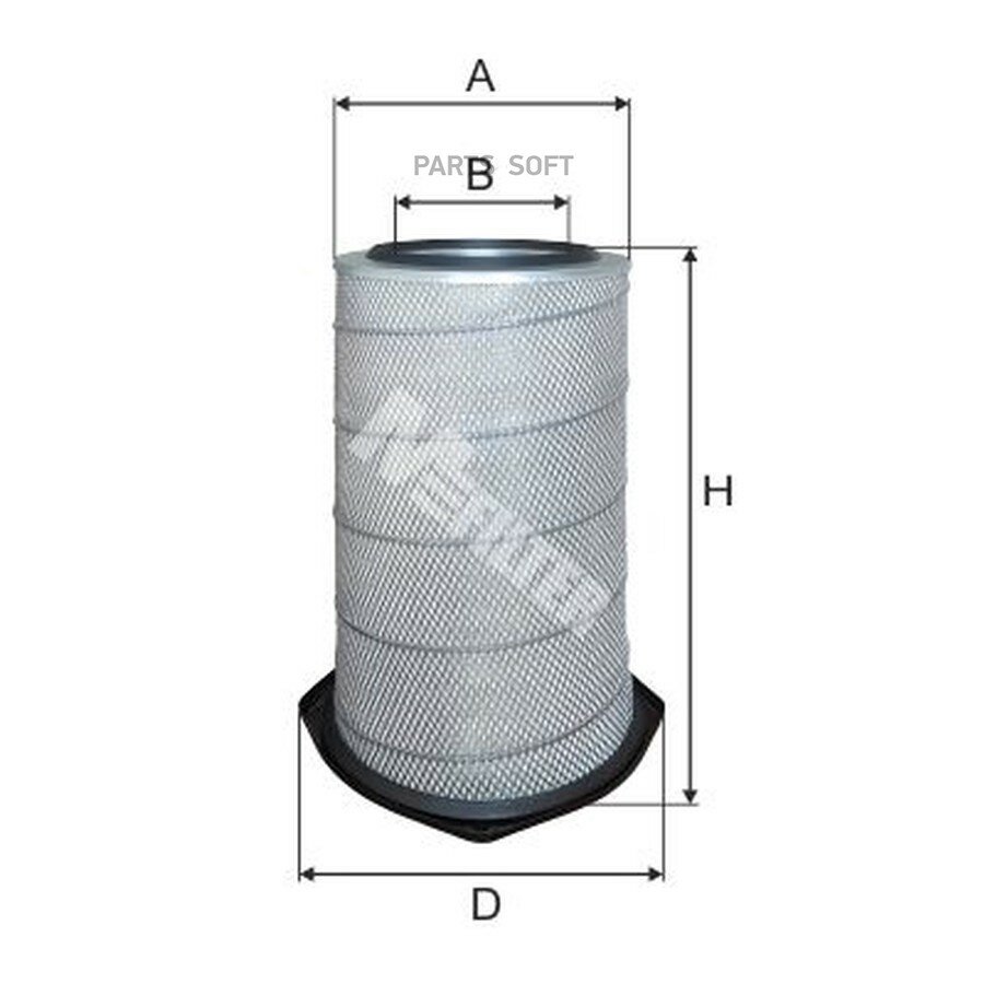 M-FILTER A288 фильтр воздушный !(с крышкой) 580-260/144 \Volvo F10/12