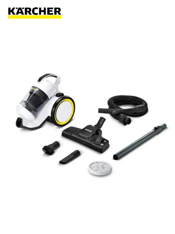(1.198-054.0)Пылесос для дома с контейнером для пыли Karcher VC 3 Plus , 1100Вт, 0.9л, мультициклонная технология, HEPA 12, 5 насадок + адаптер
