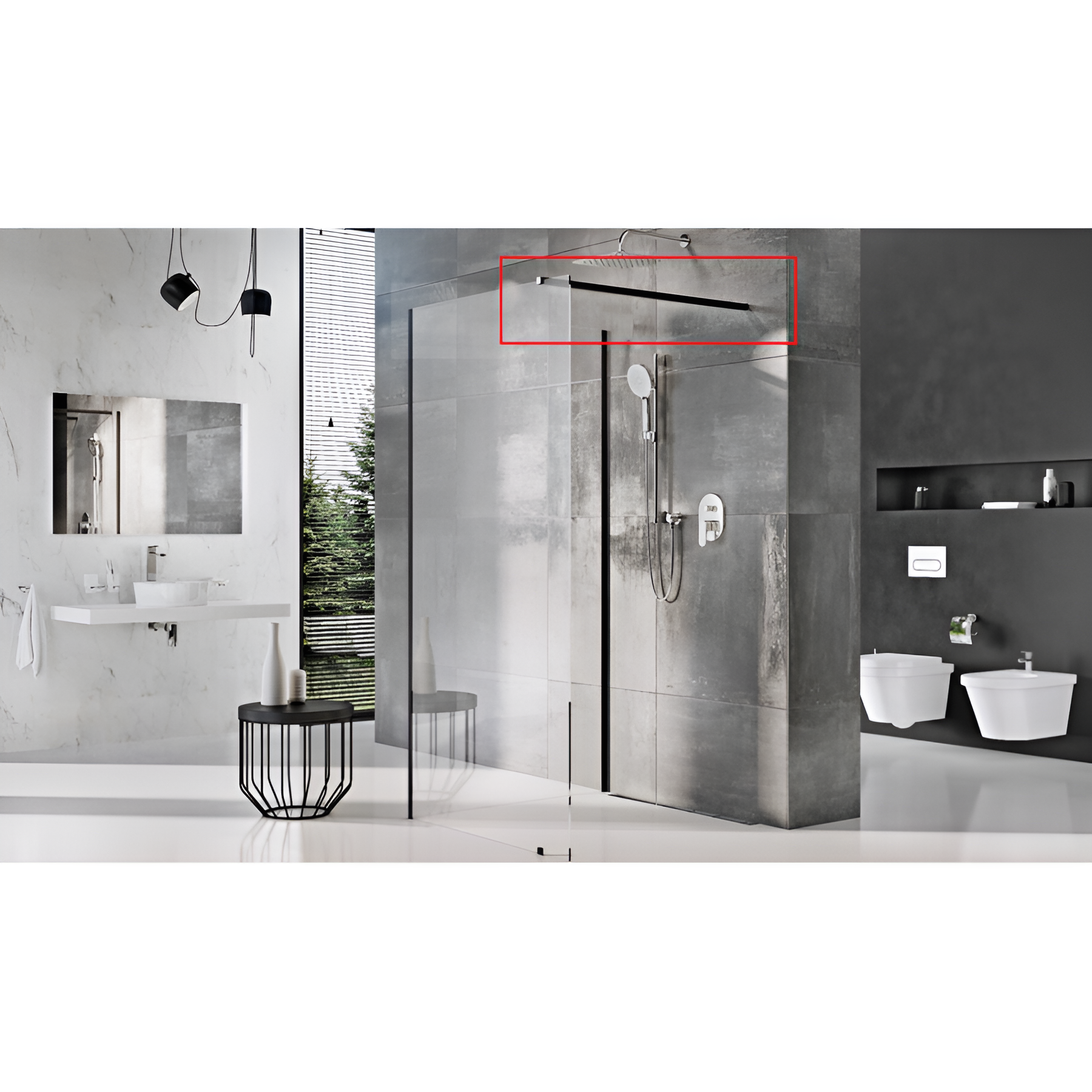 Кронштейн для верхнего душа Ravak Walk-In W SET-900 Wall/Corner