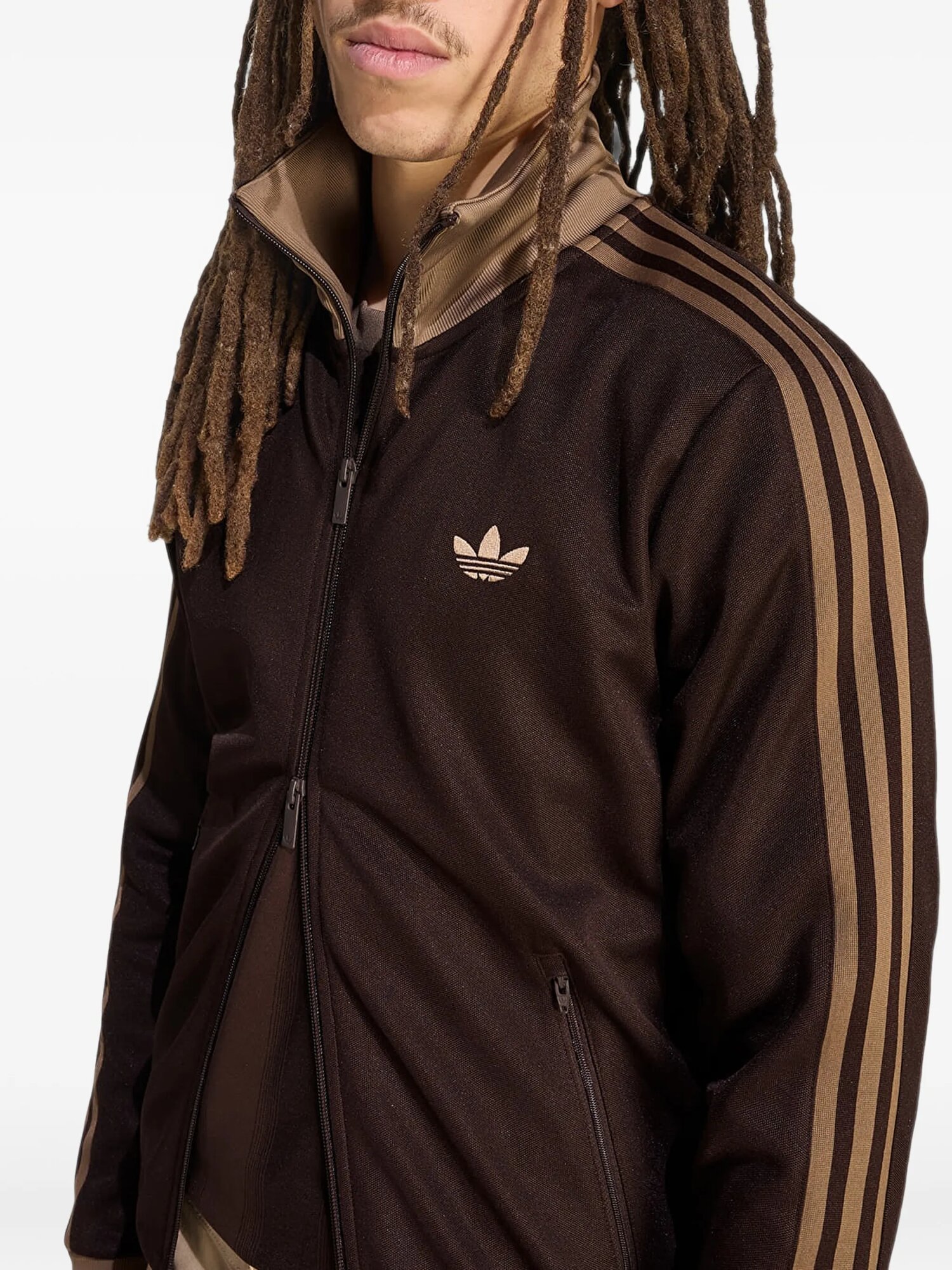 Куртка adidas Beckenbauer track jacket, размер 46 GER, коричневый — фото 1