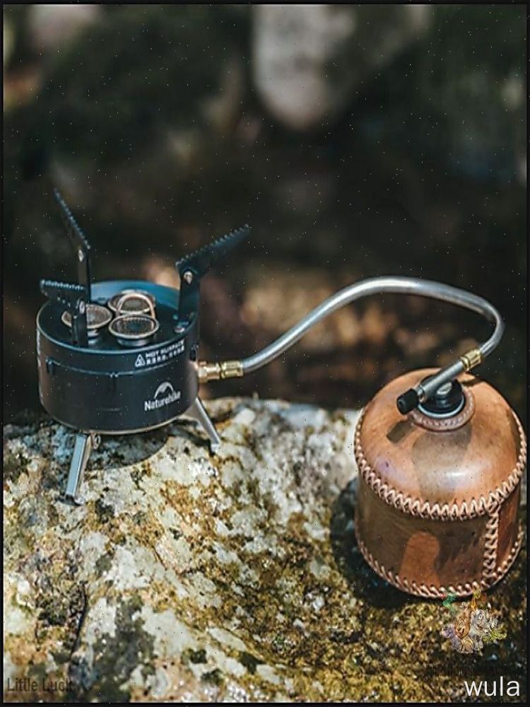 Походная газовая плита Naturehike трехконфорочная складная черная для кемпинга и походов горелка — фото 1