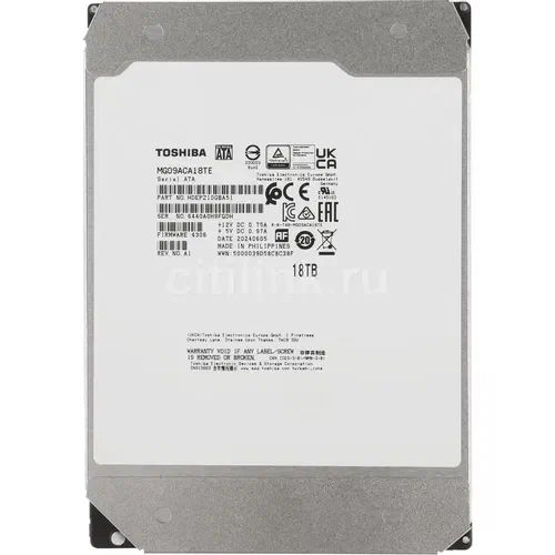 Серверный SAS HDD 3.5" 18TB Toshiba Enterprise Capacity (MG09SCA18TE)