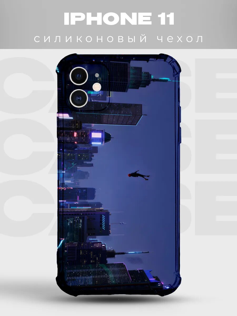 Чехол на iPhone 11 Человек-паук комикс spider man марвел