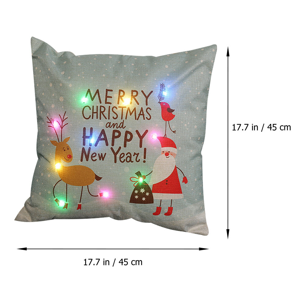 Подушки С Подсветкой Merry Christmas Орнамент Наволочка 45x45 См