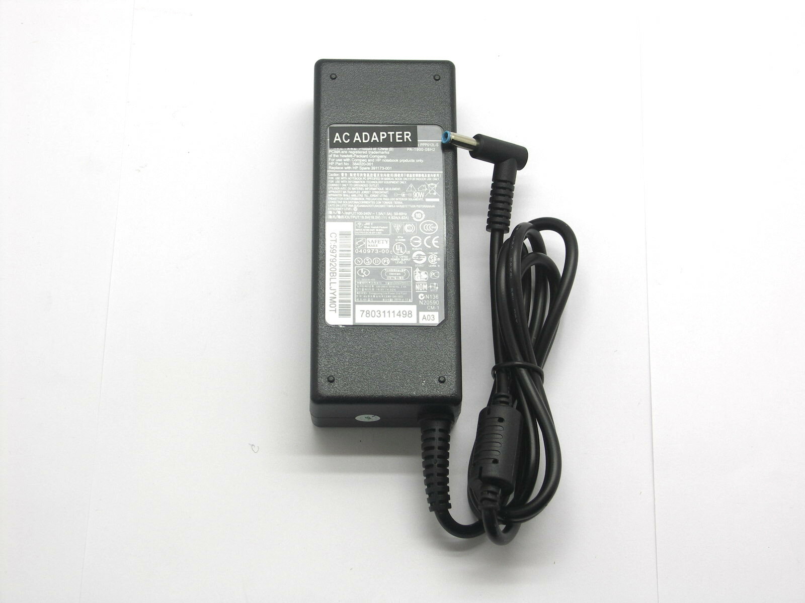 Блок питания для HP 19,5V/4,62A 90W, разъем 4,5x3,0 с иглой, с кабелем в розетку, ADP-HP-27