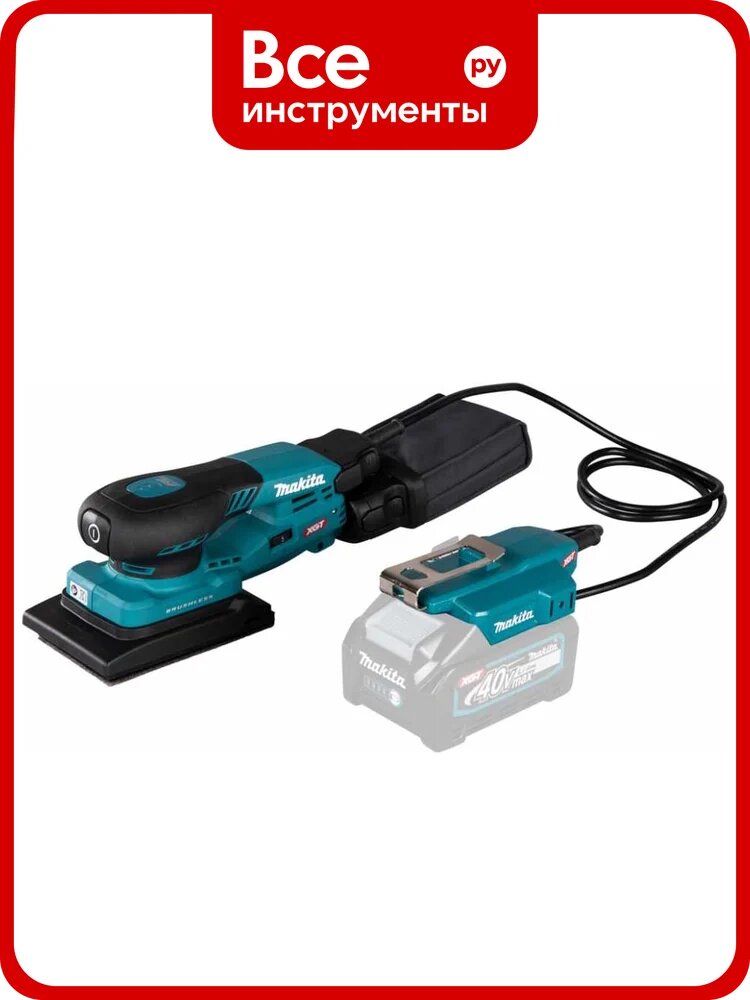 Машина шлифовальная вибрационная Makita с выносным аккум. XGT 40В BL XPT AWS подошва 80х130мм (без АКБ и ЗУ) BO005CGZ