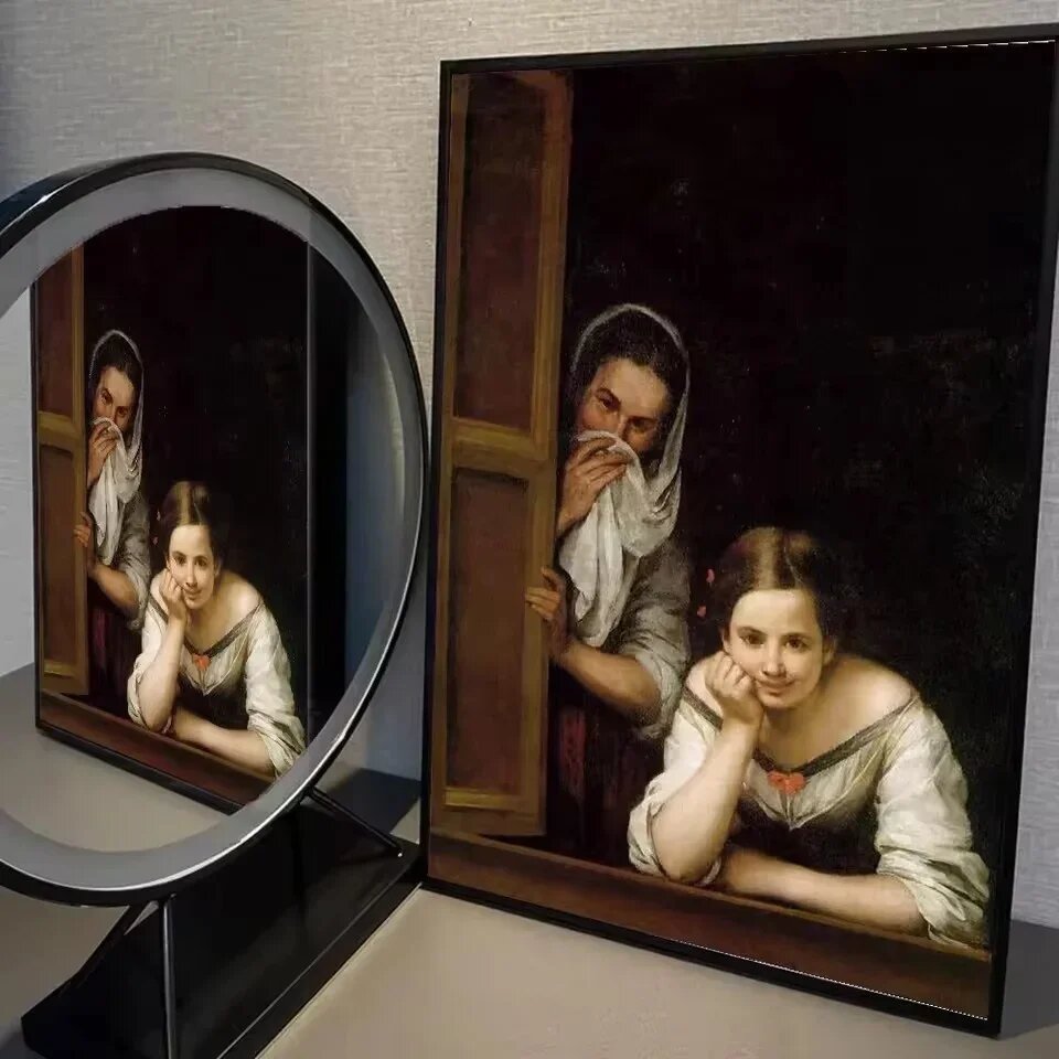 Юмористический постер "Мона Лиза" с закрытым носом P1, 20x30cm
