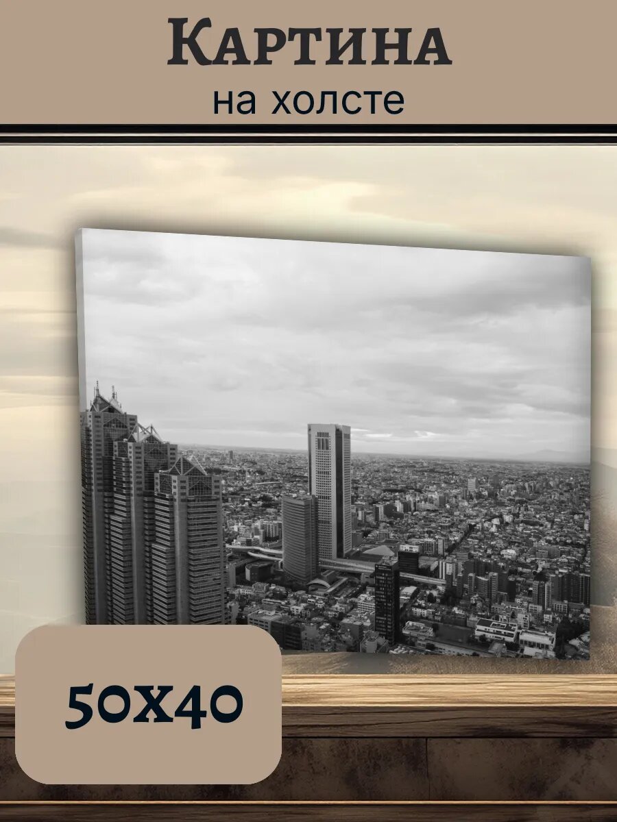 Картина Постер Китай China 40x50 панорамный городской