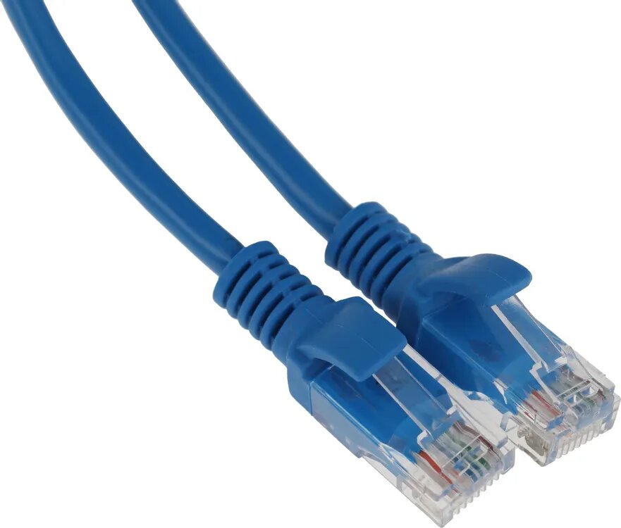 Патч-корд CABLEXPERT PP12-3M/B литой (molded), UTP, кат.5E, 3м, 4 пары, 26AWG, алюминий омедненный, многожильный, синий