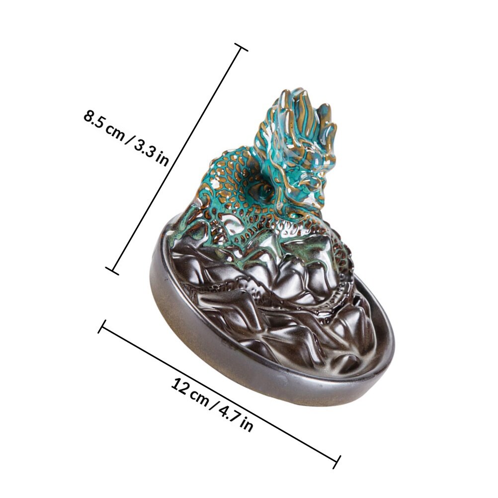 Диффузор Курительных Конусов Из Керамики С Античным Драконом 12X12Cm