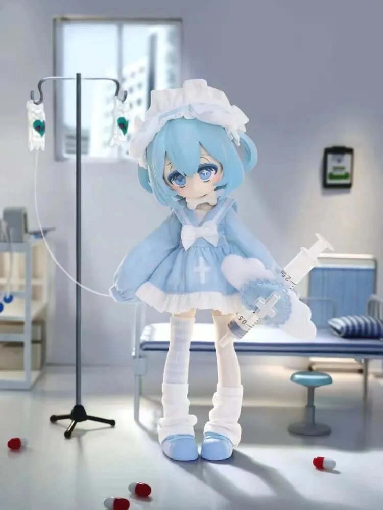 BJD Кукла 14см Набор Медсестра Аниме Игрушка Персонаж с Аксессуарами