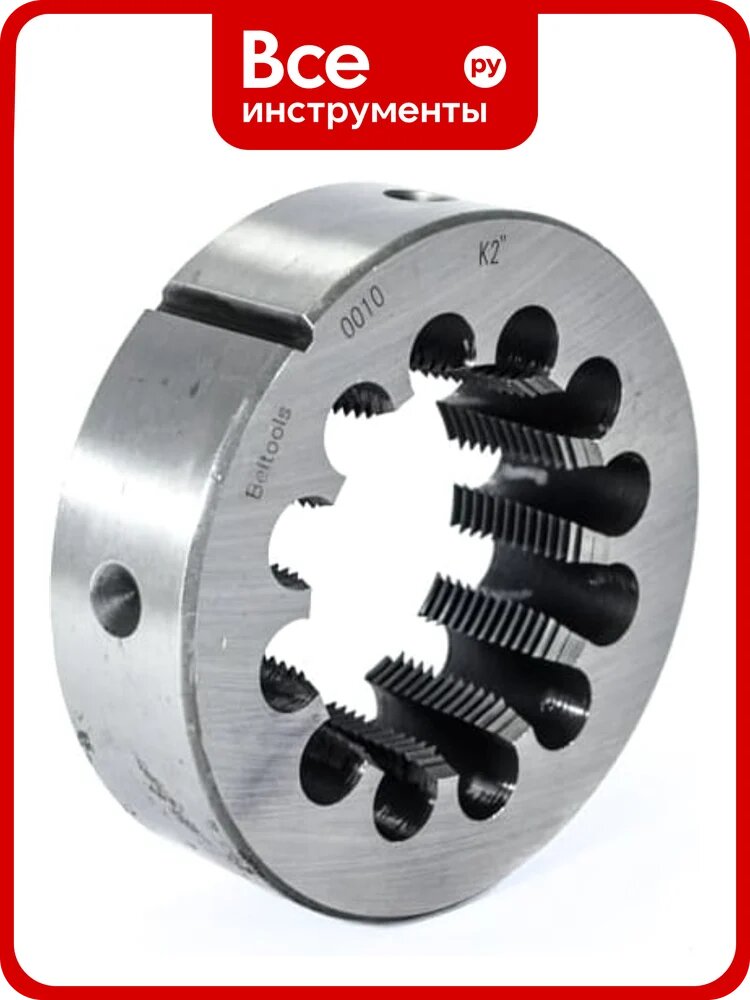 Плашка коническая 2" 11,5 ниток К(NPT) D=105мм Beltools ri.127.40