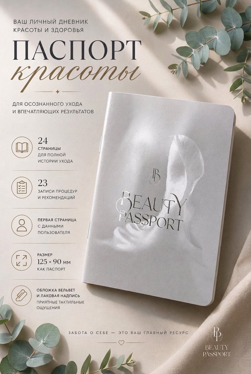 Паспорт красоты для записи посещений косметолога Beauty Passport