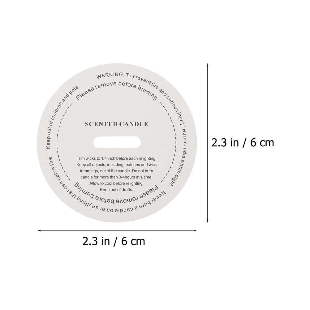 20 Шт Долговечные Этикетки Для Свечей Размером 0.01X6X6Cm White