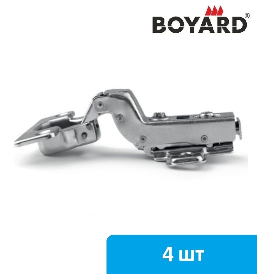 Петля мебельная BOYARD H301C (вкладная) с доводчиком - 4 шт