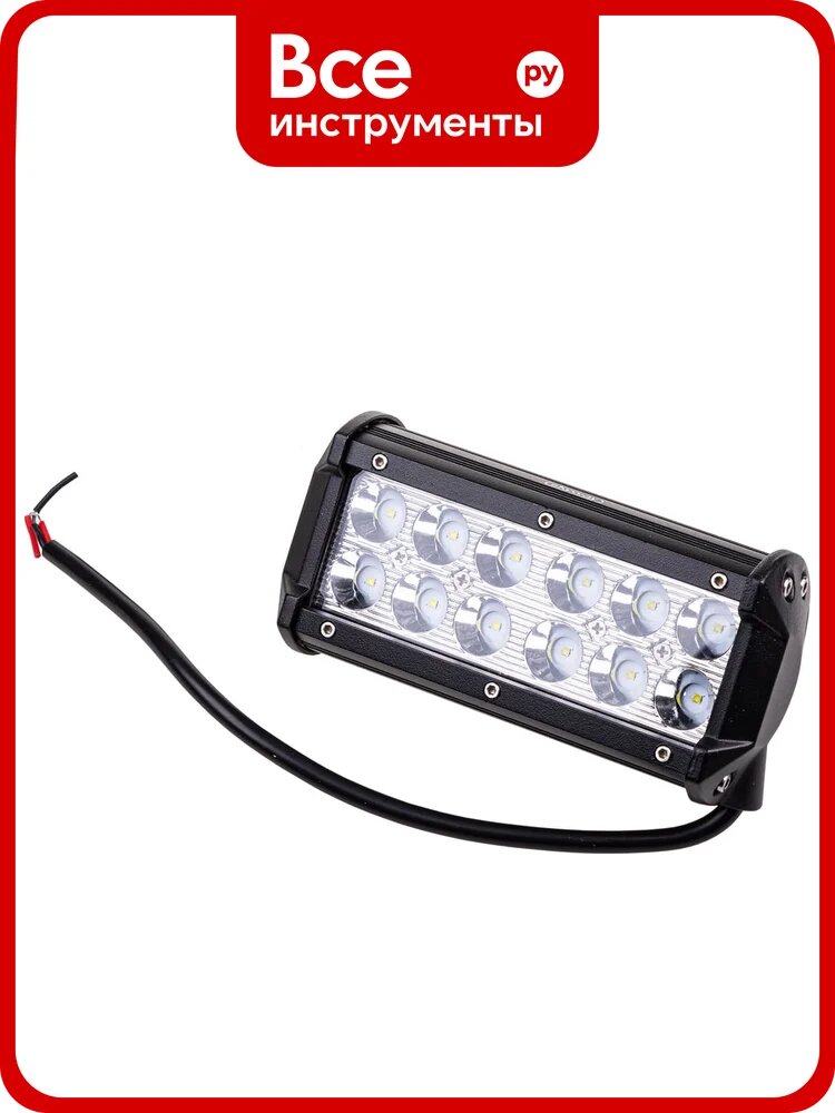 Прямоугольная светодиодная фара SKYWAY OFF ROAD 12V/24V 36W 6000K 12 диодов дальний свет S08401003