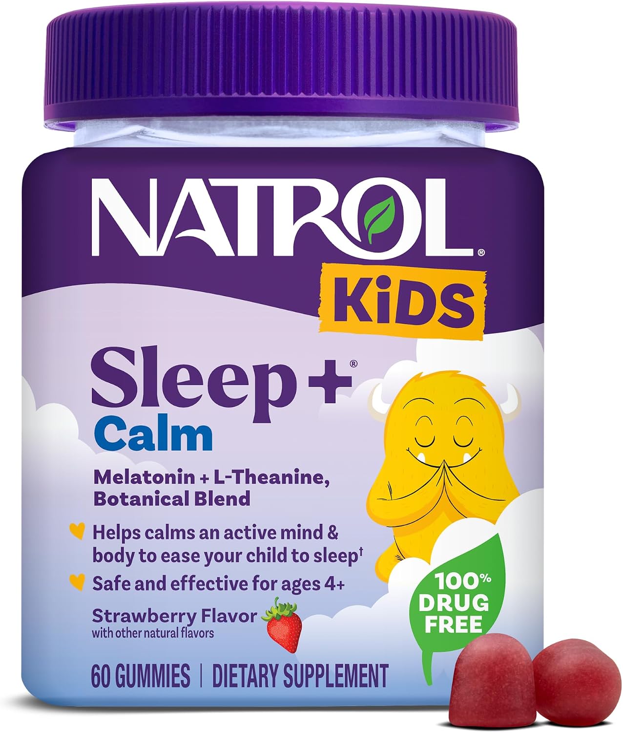 Жевательные мармеладки Natrol Kids Sleep + Calm, для детей, 60 шт