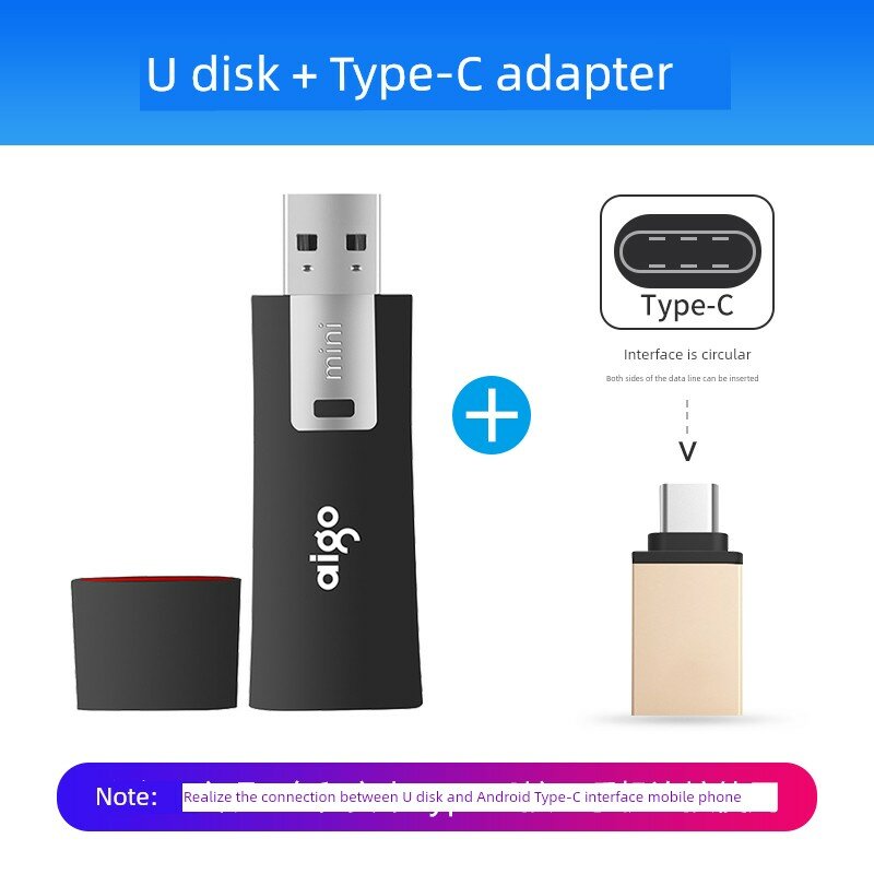 64GB USB 3.0 Высокоскоростной Флеш-драйв с Адаптером Type-C - Стандартный Комплект