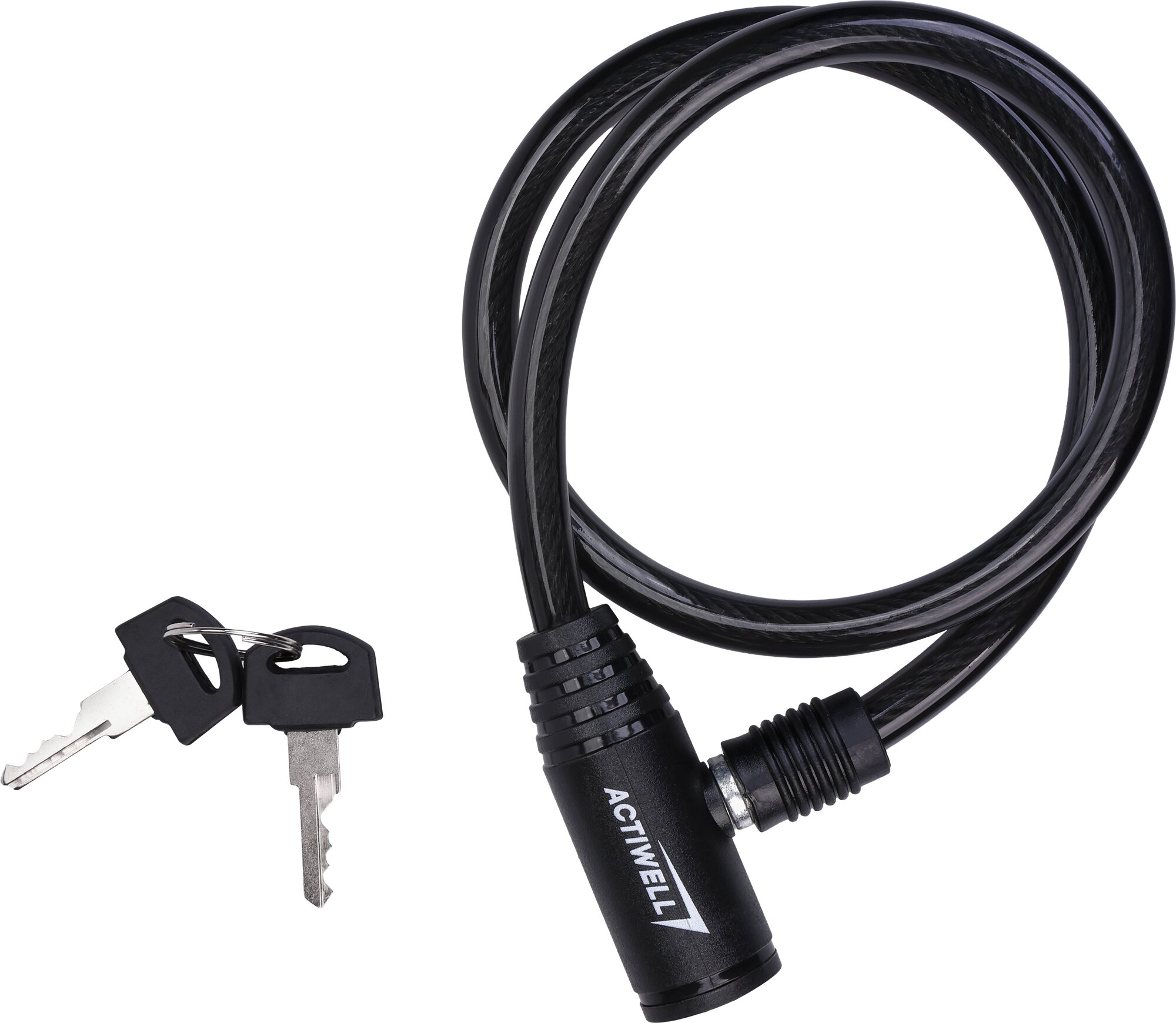Замок велосипедный ACTIWELL 0,9x60см, с 2 ключами, Арт. BIK-12