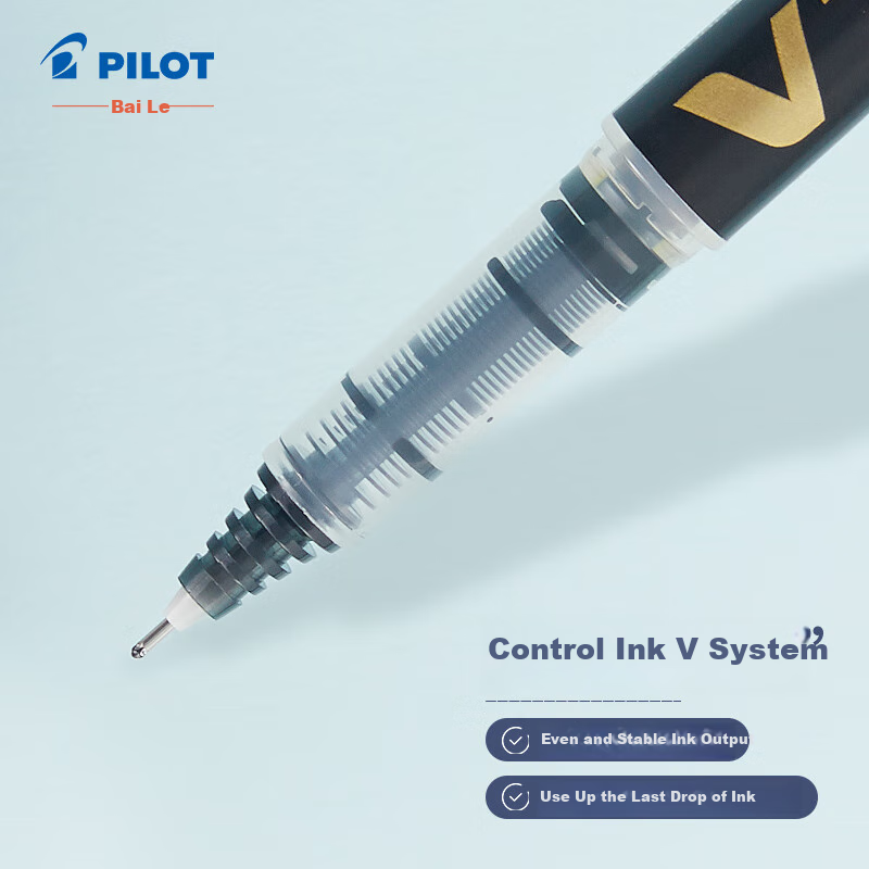 Ручка PILOT BXC-V7 с гелевой черной пастой 0.7 мм для школьных экзаменов и офиса набор из 6 штук Цвет：Синий