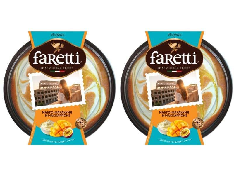 Faretti Perfetto Пирог Манго-маракуйя и маскарпоне, 400 г, 2 шт