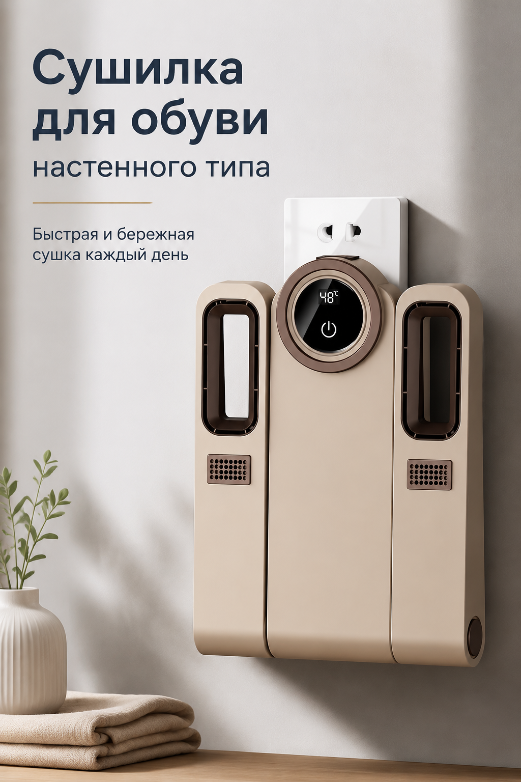 Настенная сушилка для обуви, настенное крепление, для домашнего использования, поставляется в коробке, гарантия 1 год