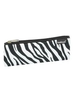Пенал-косметичка на молнии Erich Krause "Black&White Zebra", 220*90мм, полиэстер 60452