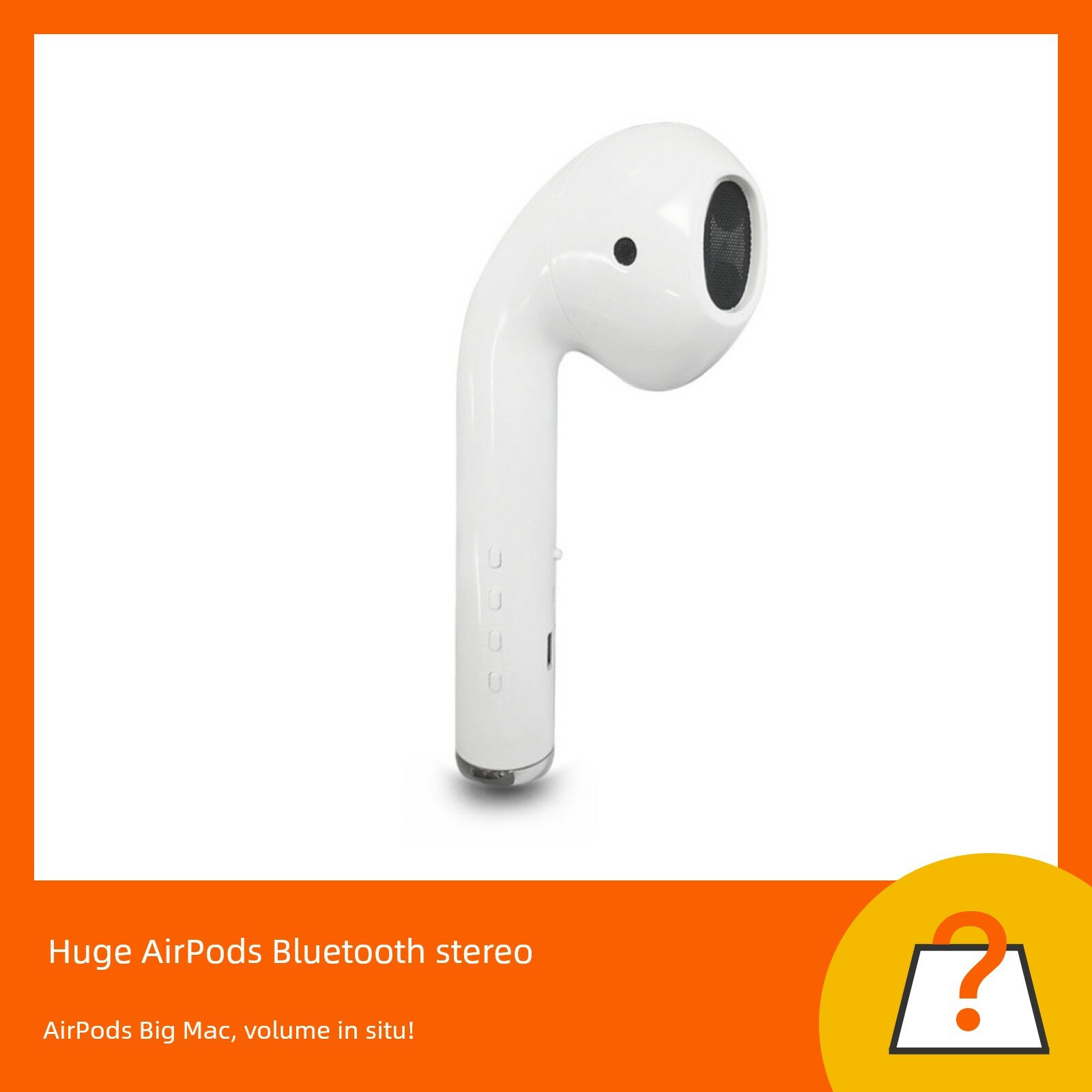 Гигантская модель AirPods - Новинка беспроводной колонки для шуток, 12 см, забавный подарок на День дурака