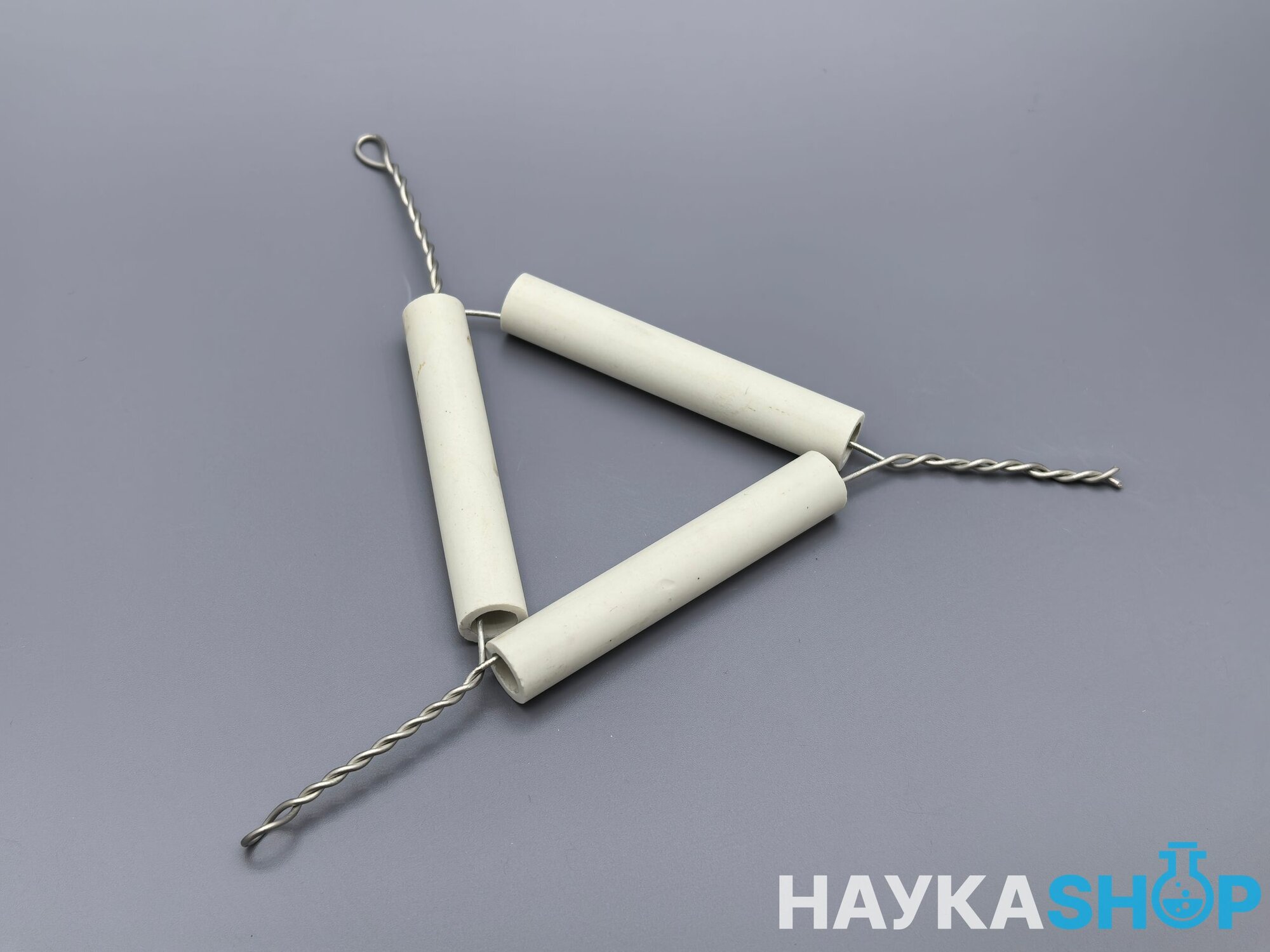 Треугольник фарфоровый (70 мм), УФ-00000081, Оятская керамика, Россия (ТК70)
