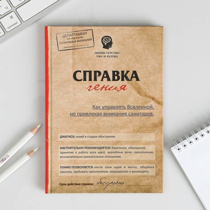 Ежедневник "Справка гения" (А5, 80 листов)