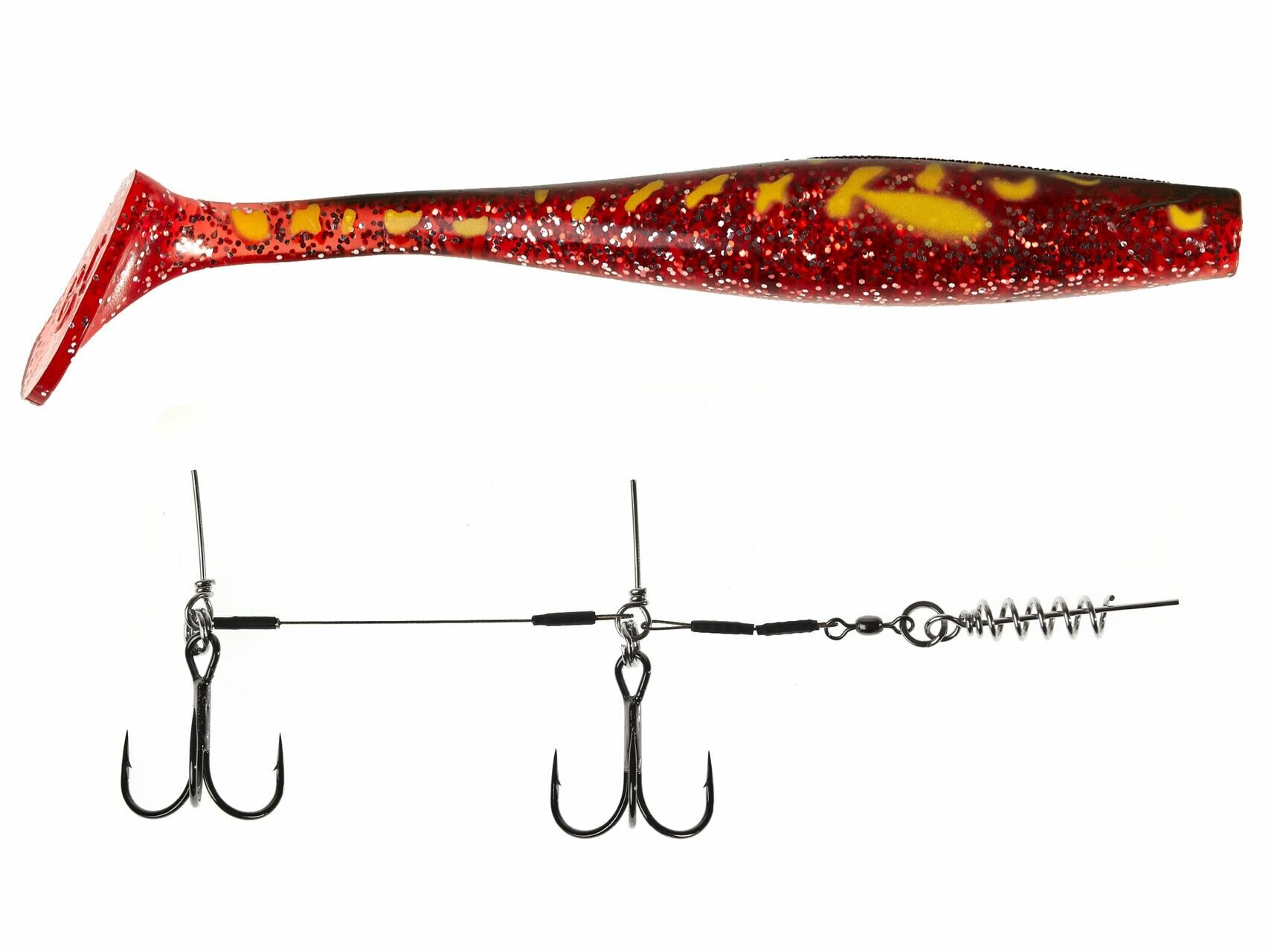 Виброхвосты Lucky John 3D BBS Series GIANT KUBIRA SWIM SHAD 10.3in (26,00)/PG25 1шт.+Stinger XL