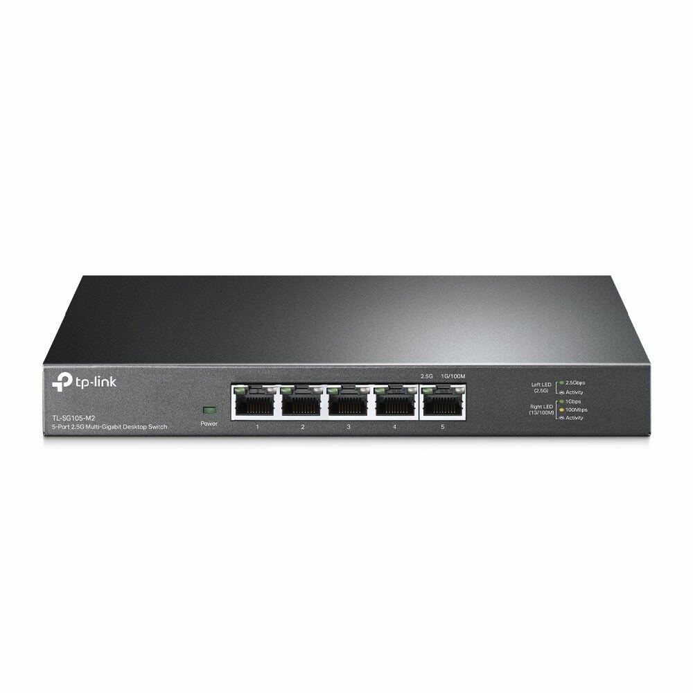 Коммутатор TP-Link TL-SG105-M2 мультигигабитный неуправляемый, 5xRJ45 2.5Гбит/с, автосогласование и авто-MDI/MDIX