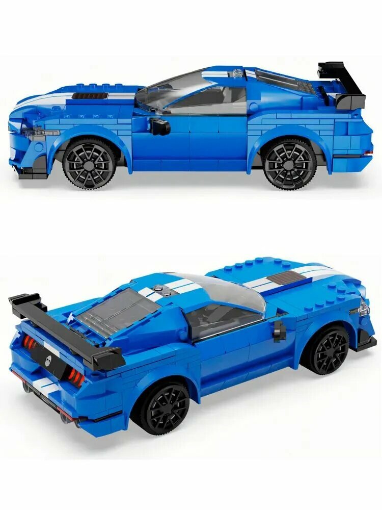 Радиоуправляемый конструктор CaDA спортивный автомобиль Blue Knight 500 (325 деталей) - C51077W