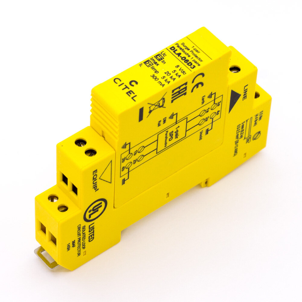 УЗИП CITEL DLA-06D3 (6401011), для защиты линий 6V DC постоянного напряжения, RS-485