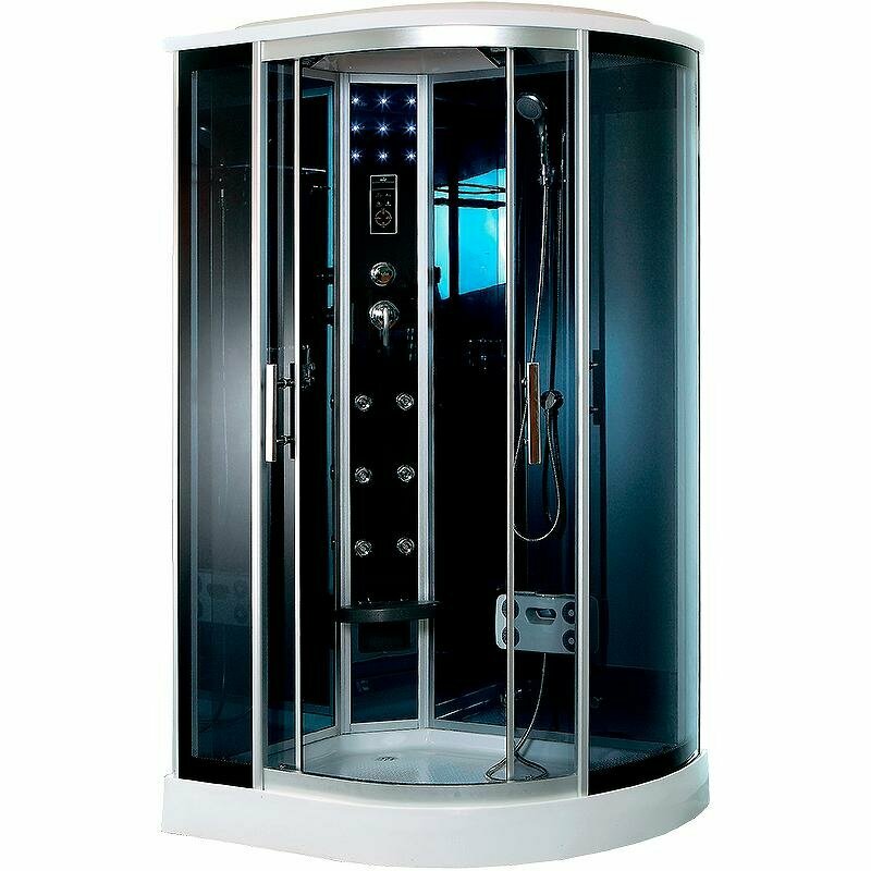 Душевая кабина Timo Standart 120x85 T-1102L профиль хром, с гидромассажом, левая
