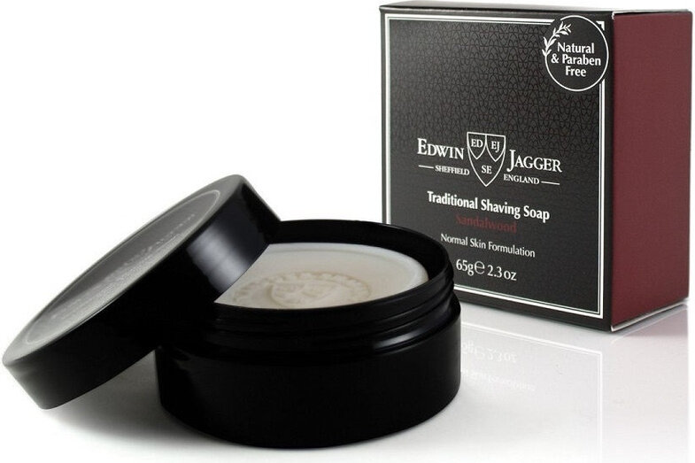 Edwin Jagger Мыло для бритья "Сандаловое дерево", дорожный формат Shaving Soap Sandalwood Travel Container 150ml