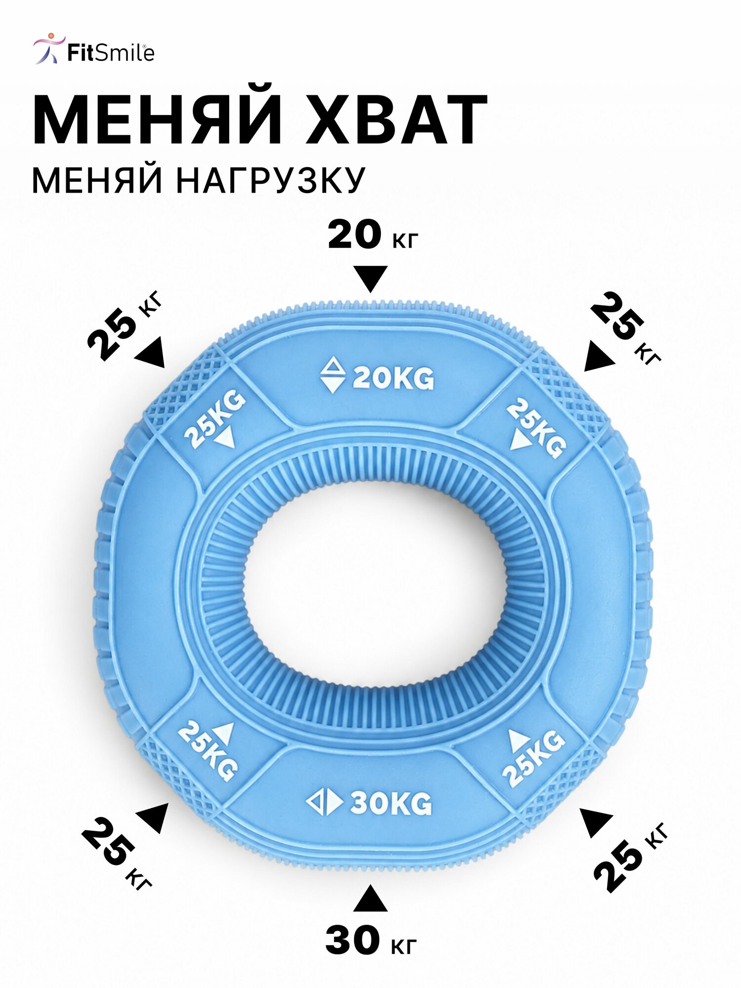 Эспандер кистевой резиновый для рук мужской 20 25 30 — фото 1