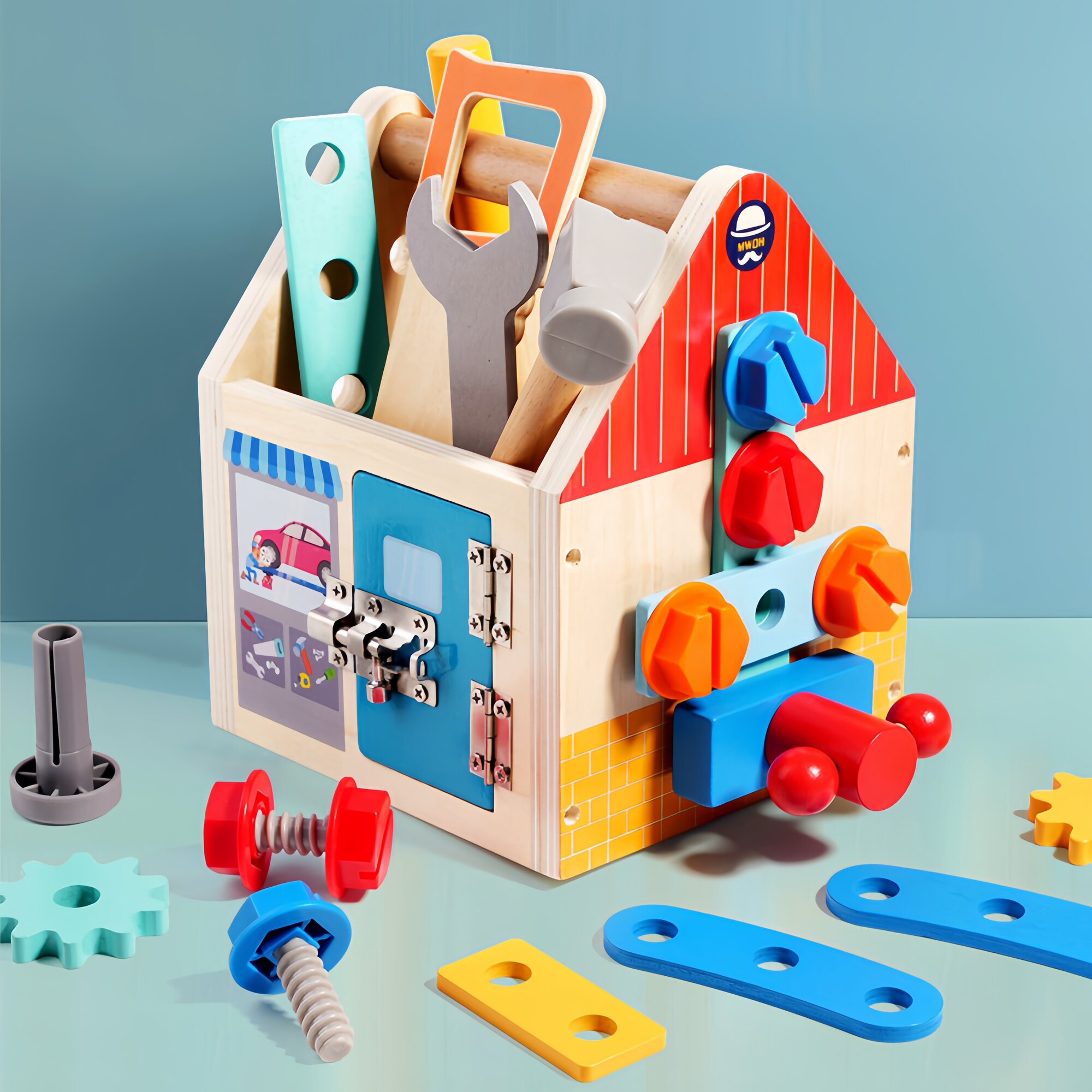Игрушка "Tool house YF", для мальчиков и девочек, развивающая, деревянная (Цвет товара: tool house yf)