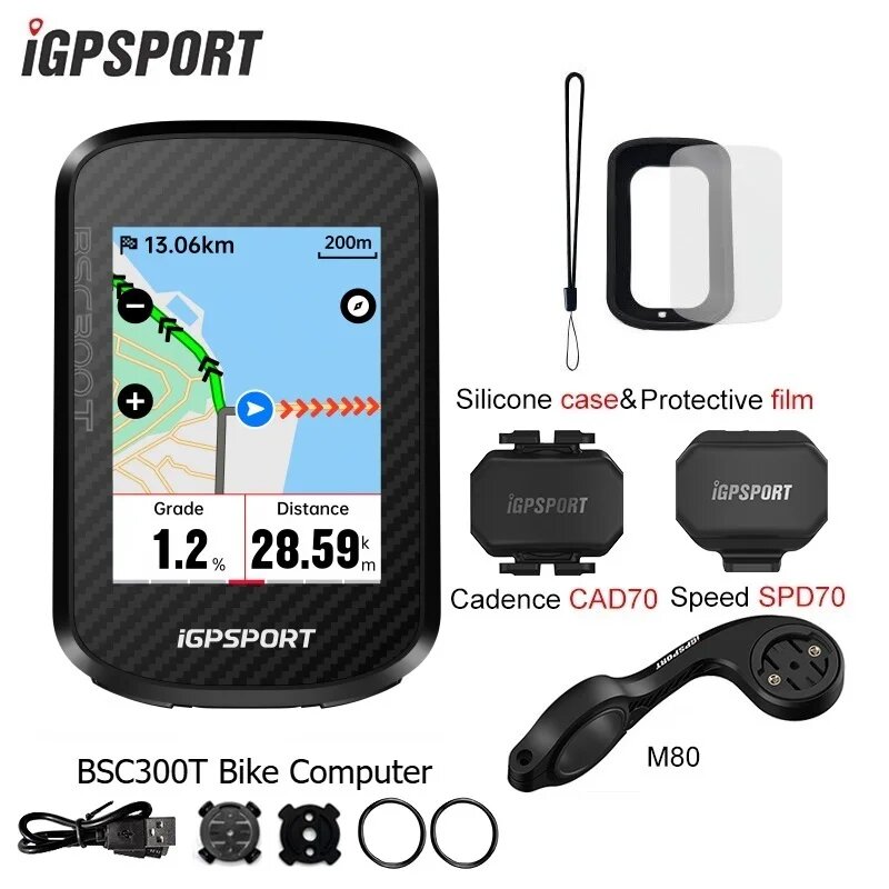 IGPSPORT BSC300T Велокомпьютер с датчиками CAD/SPD