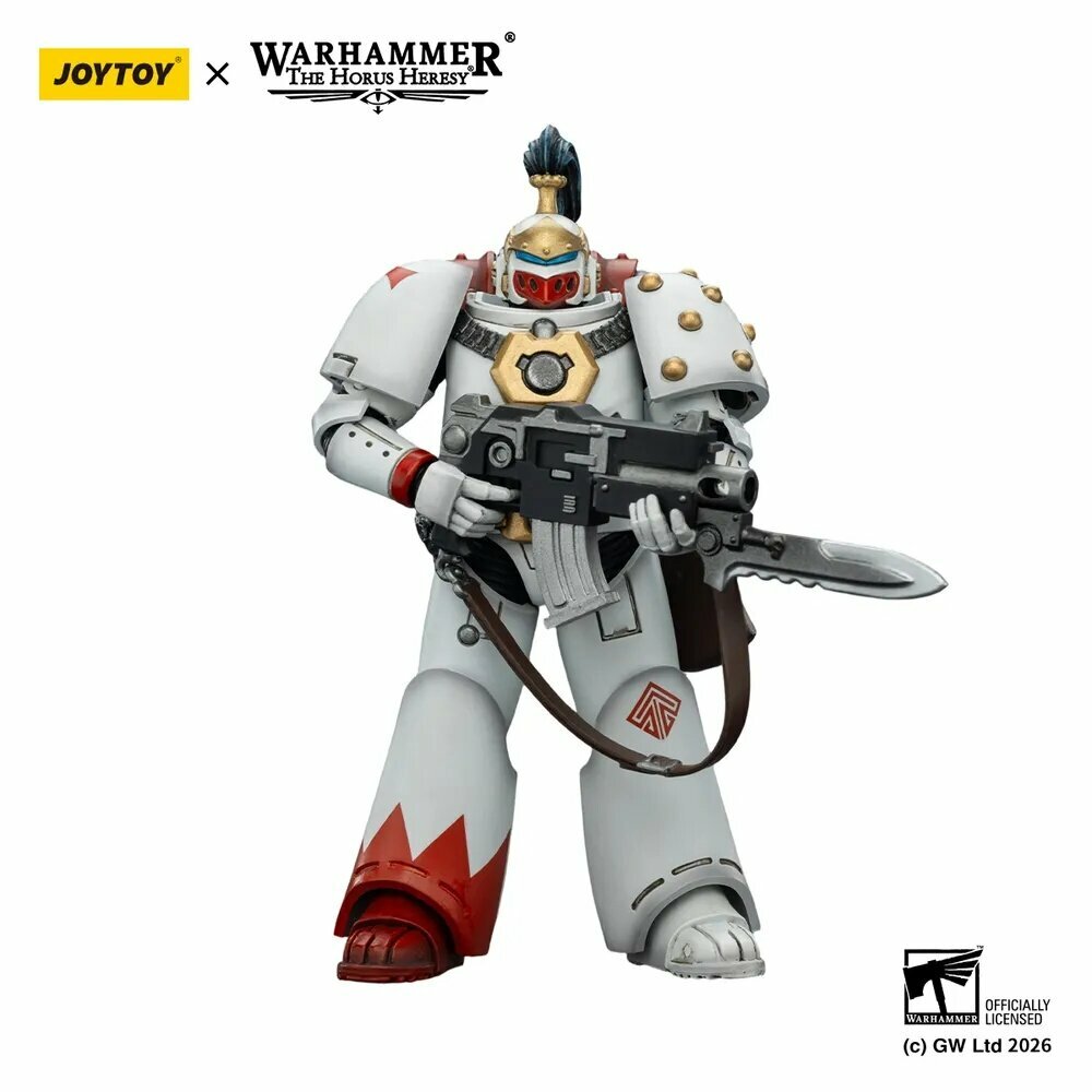 Подарочная модель JOYTOY Warhammer The Horus Heresy1:18 White Scars MKVI Tactical Legionary
