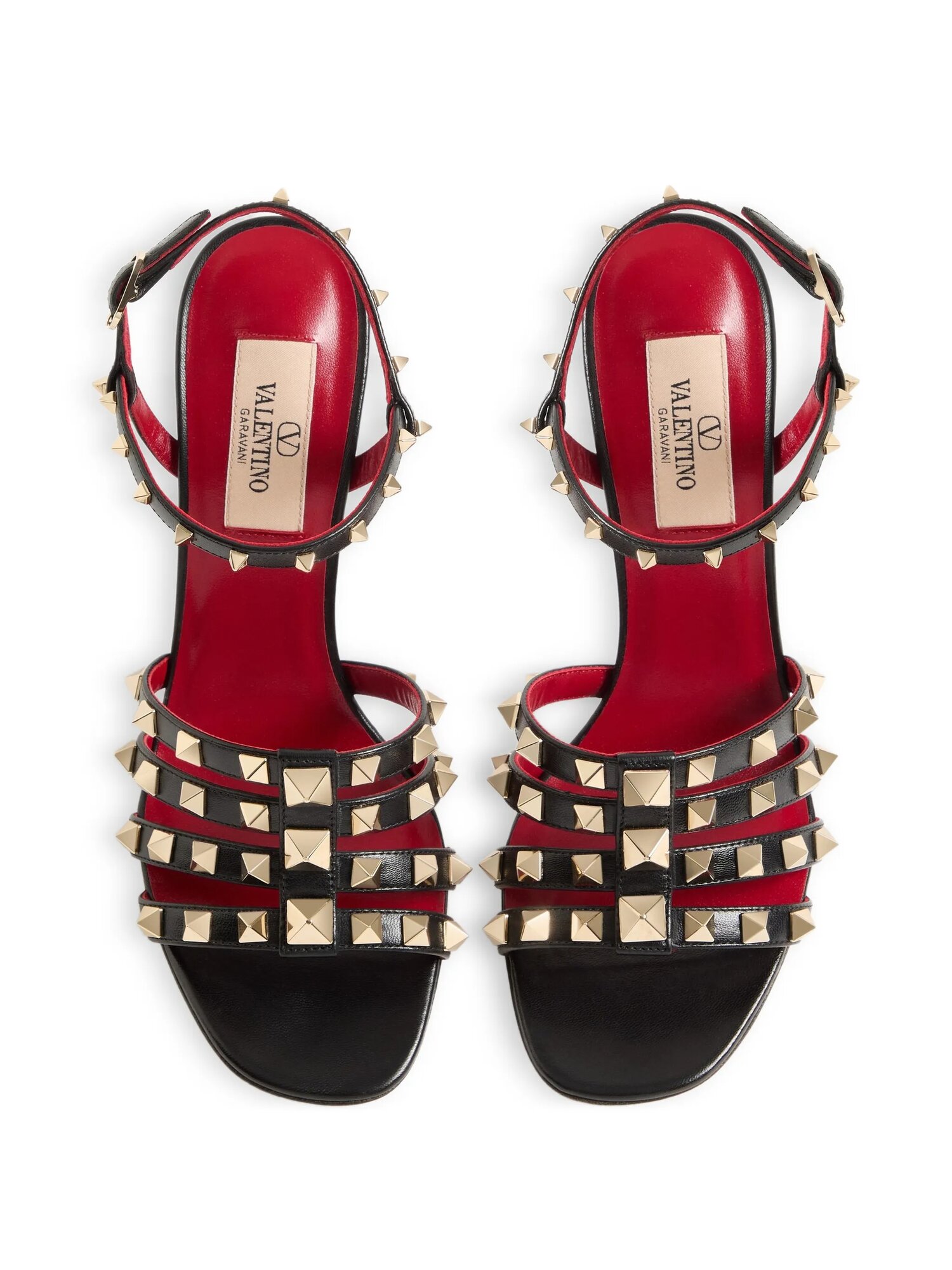Босоножки Valentino Rockstud 100, размер 42, black/black — фото 1