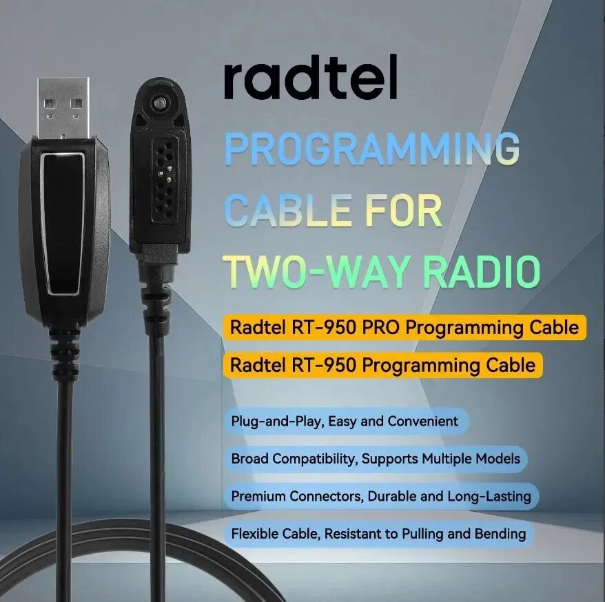 Кабель для программирования Radtel RT-950 или RT-950 PRO — фото 1