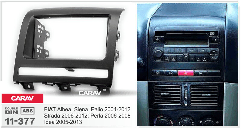 Переходная рамка 2Din 7 дюймов Fiat Albea, Zotye Z200. Carav 11-377.