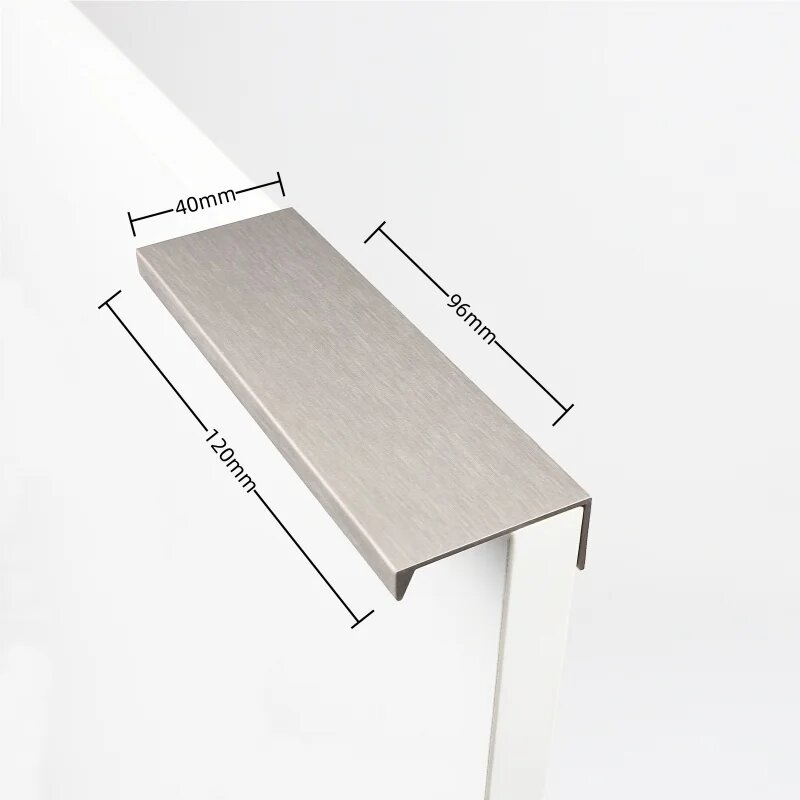 Угловая ручка алюминиевая Silver 120mm